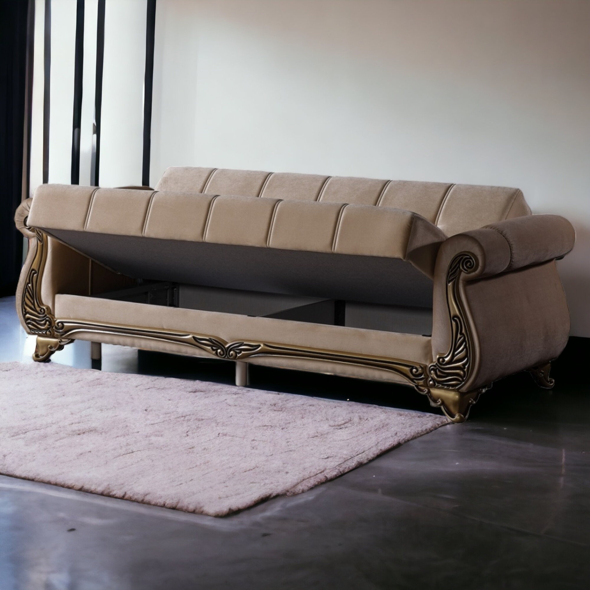 Traditional French Style Sofa, Convertible Sofa Bed, Handcrafted Couch ...