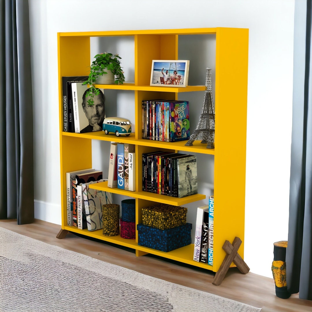 Wood Bookshelf, Modern Bookcase, Minimalist Bookshelf, Bookcase for ...