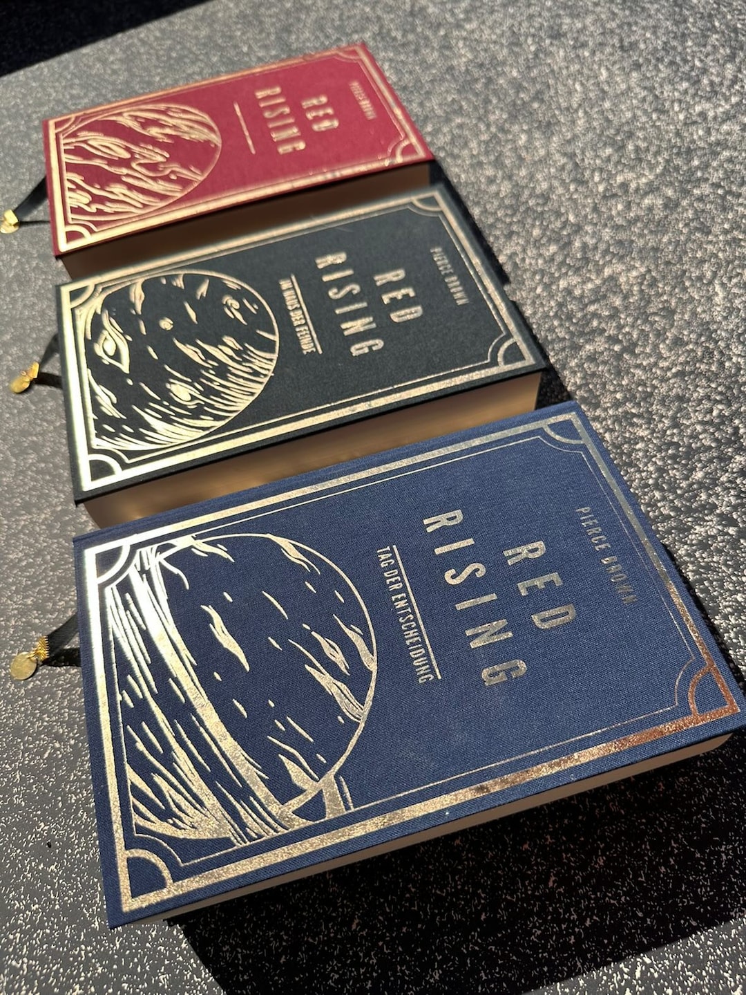 Red Rising Triology books 1-3 Rebind Special Edition Handmade English ...