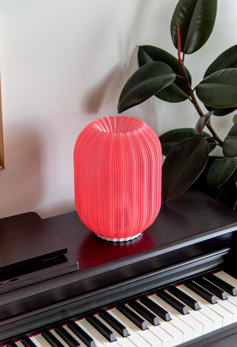 Kokoro Sakura Rouge Table Lamp: Japanese Style, 3D Printed - Etsy