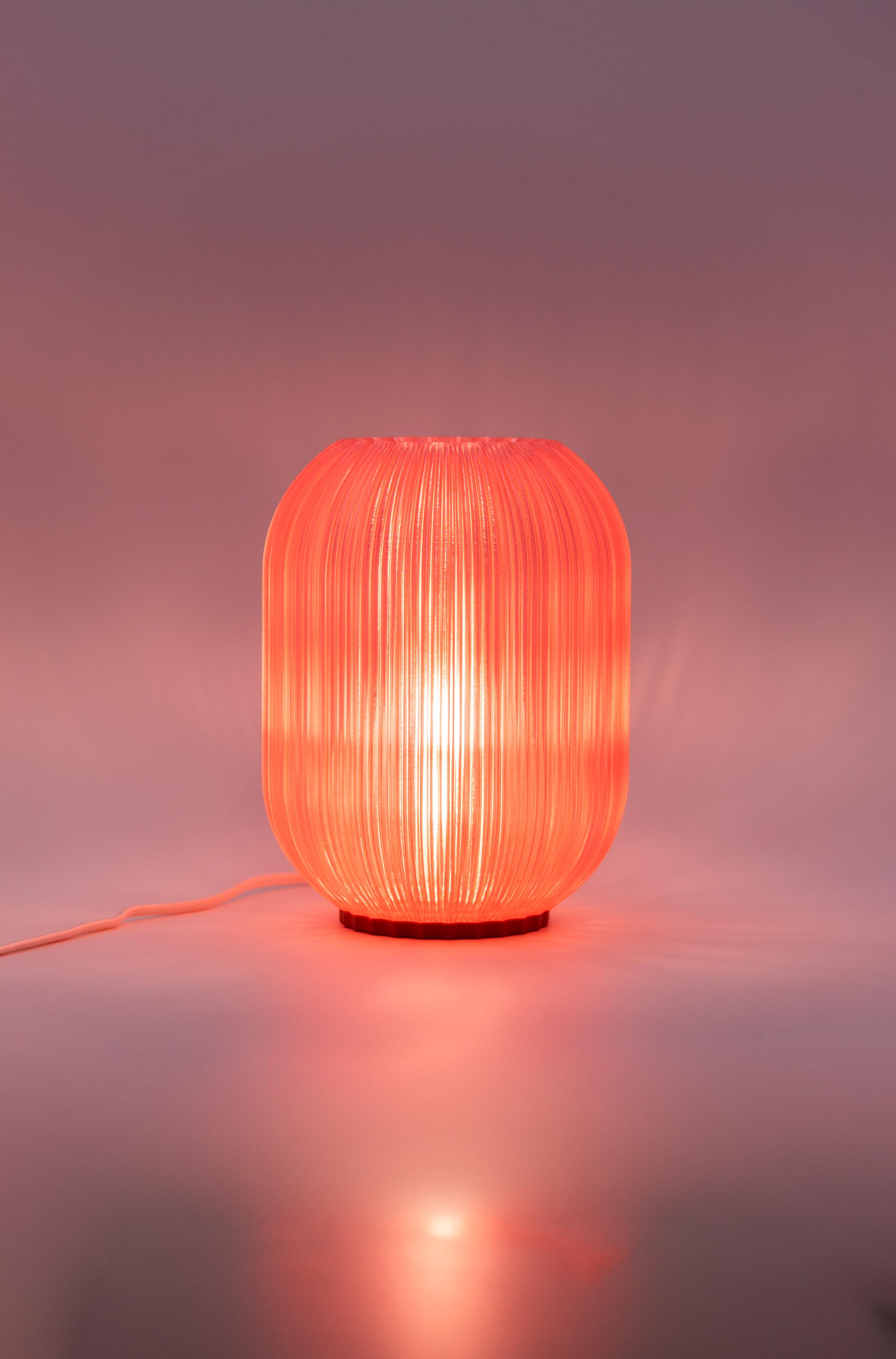 Kokoro Sakura Rouge Table Lamp: Japanese Style, 3D Printed - Etsy