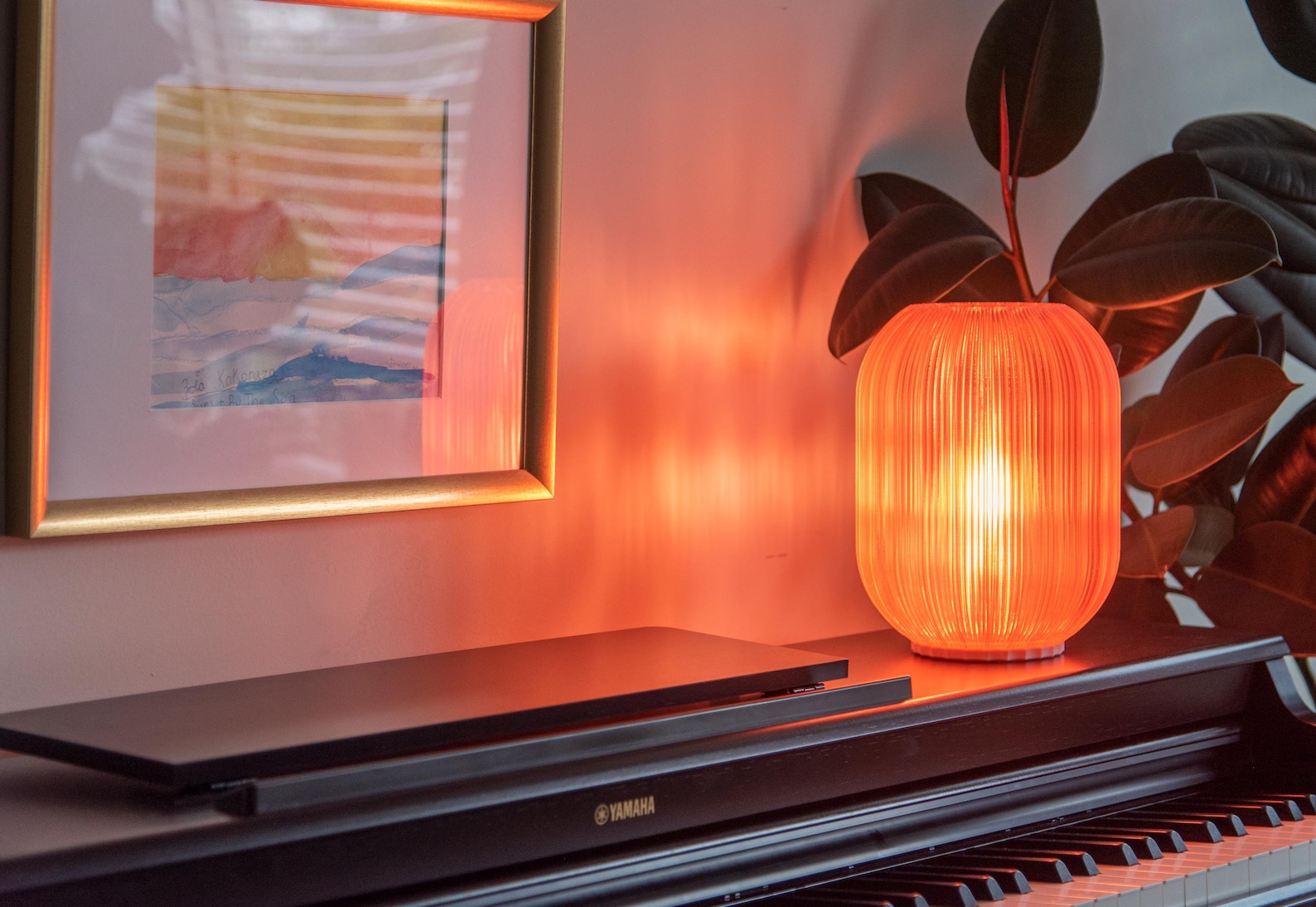 Kokoro Sakura Rouge Table Lamp: Japanese Style, 3D Printed - Etsy