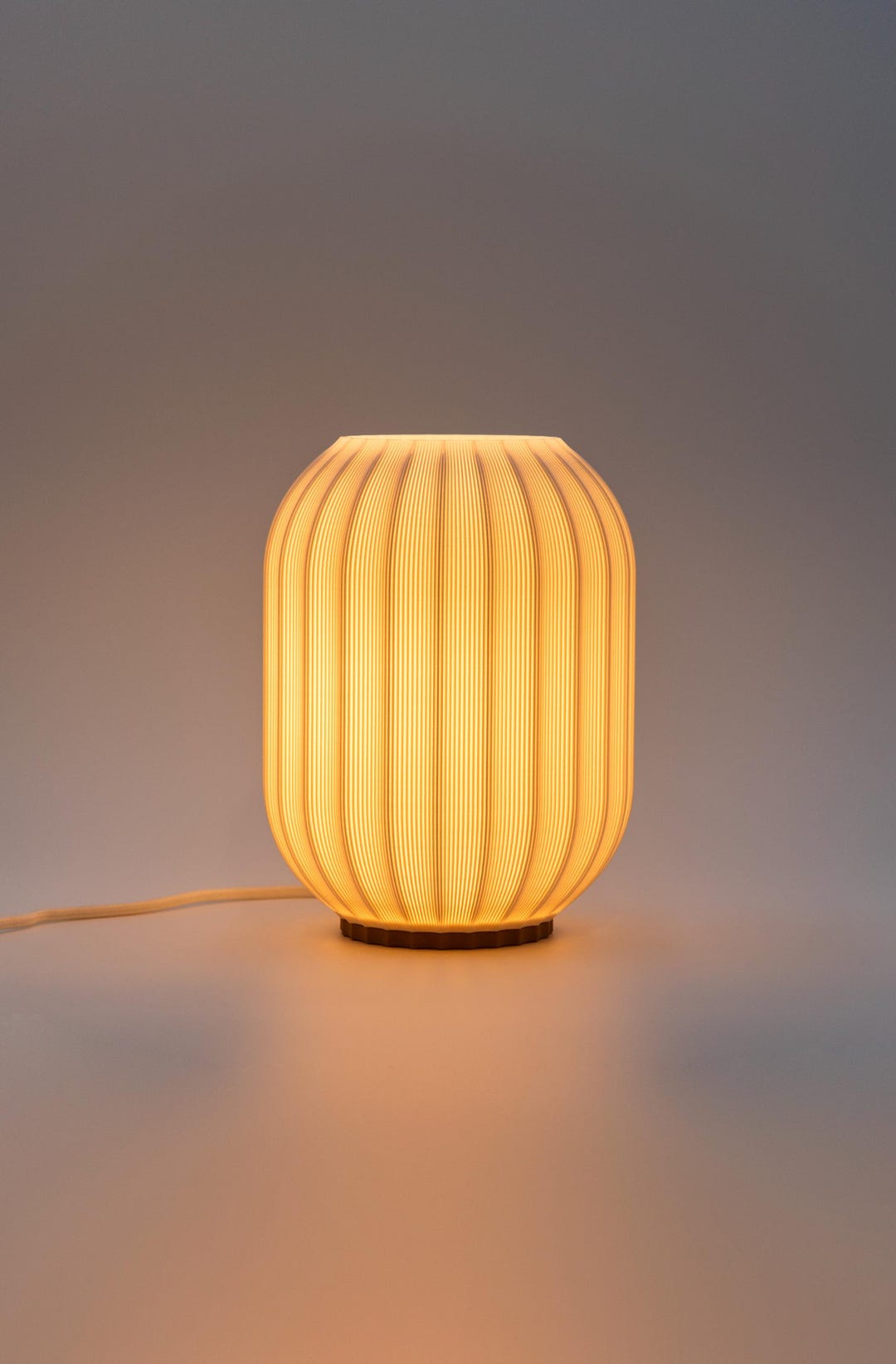 Kokoro Moonlit Ivory Table Lamp: Japanese Style, 3D Printed - Etsy