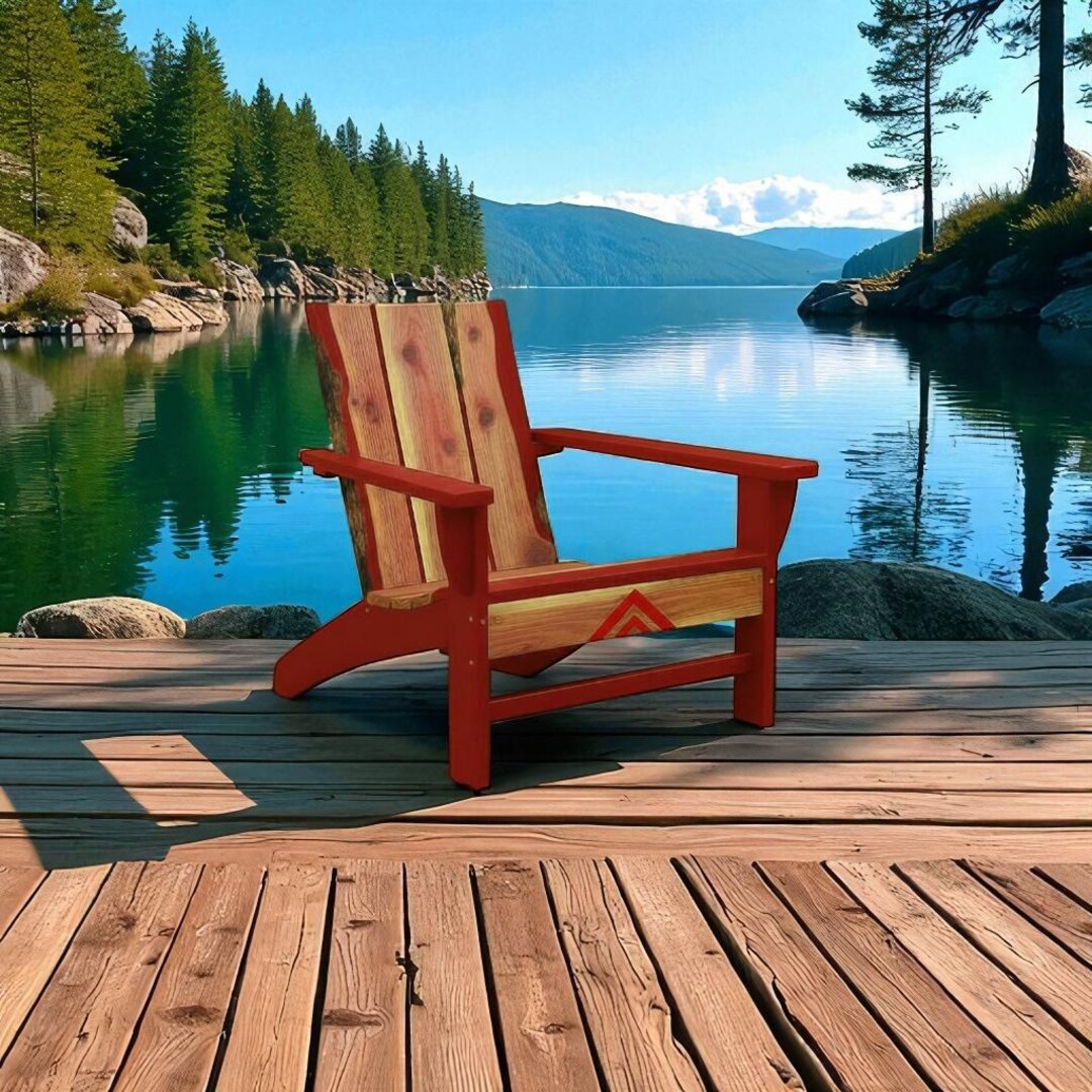 Live Edge Adirondack Chair: Cedar, Maple, Purpleheart - Composite Frame ...