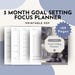 Printable Weekly Focus Planner - PDF With Monthly Calendar and Weekly ...