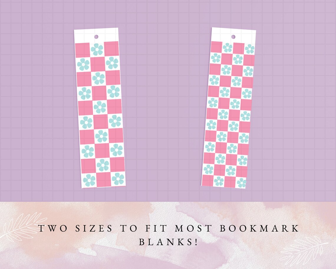 Bookmark SVG, Checkered Flower Bookmark, Bookmark Template, Bookmark ...