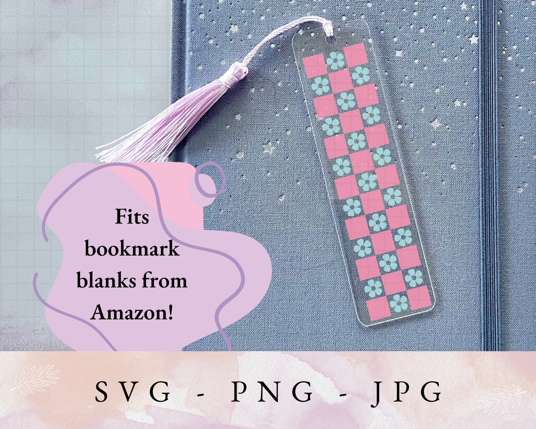 Bookmark SVG, Checkered Flower Bookmark, Bookmark Template, Bookmark ...