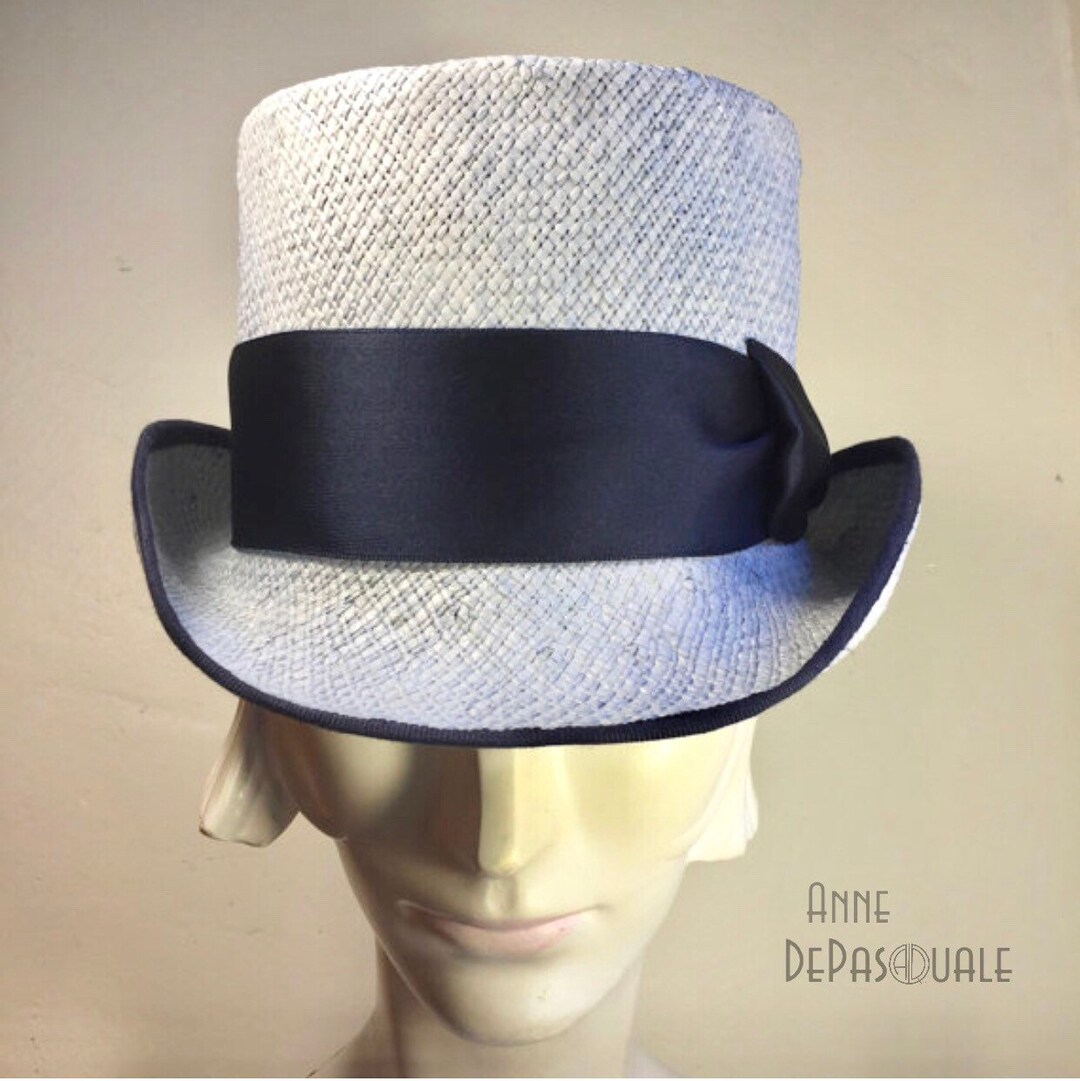 Straw Top Hat, Handmade Top Hat, Custom Bespoke Headwear - Etsy