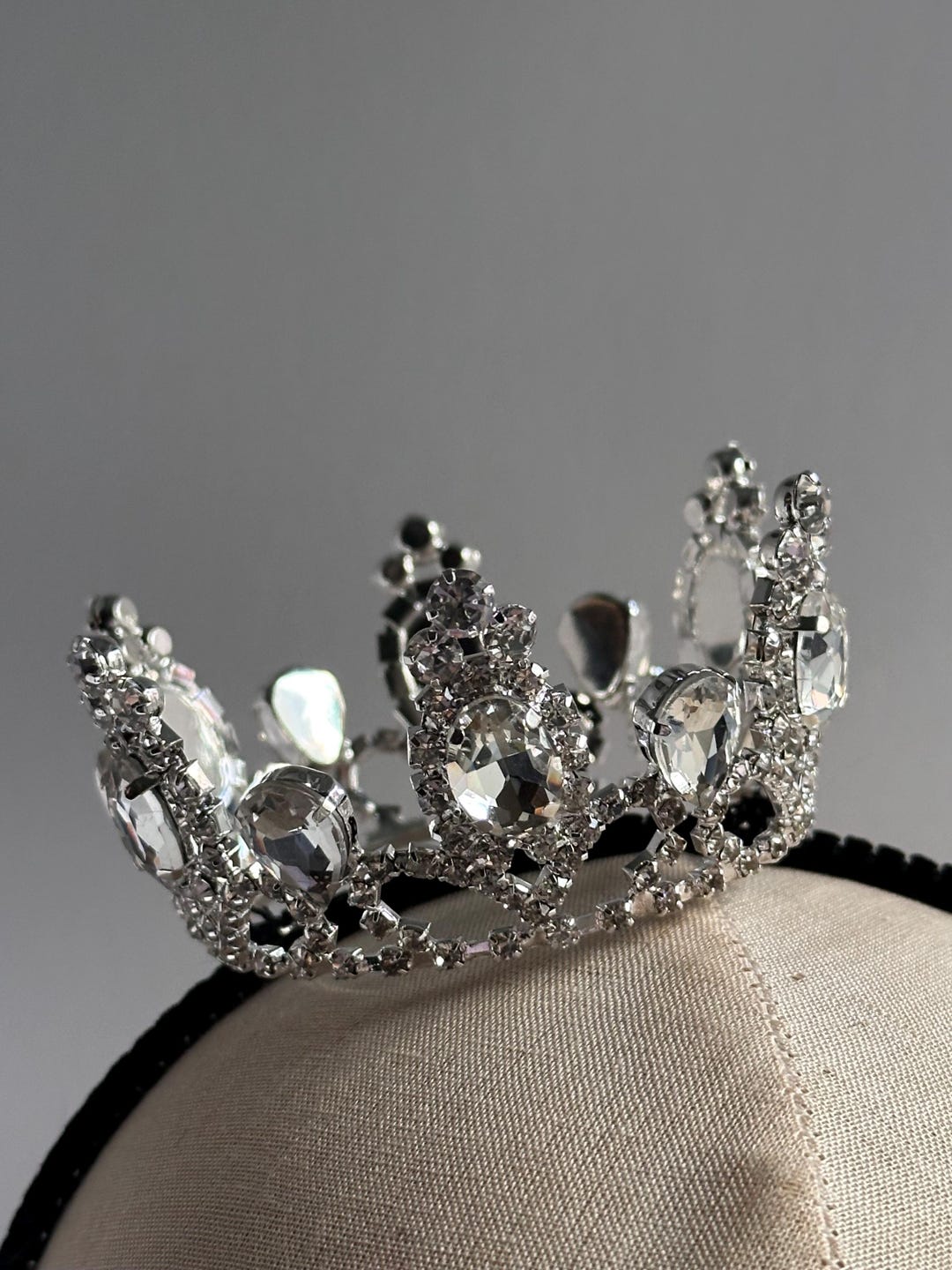 Rhinestone Tiara New Years Eve Crown, Party Headpiece, Audrey Hepburn ...
