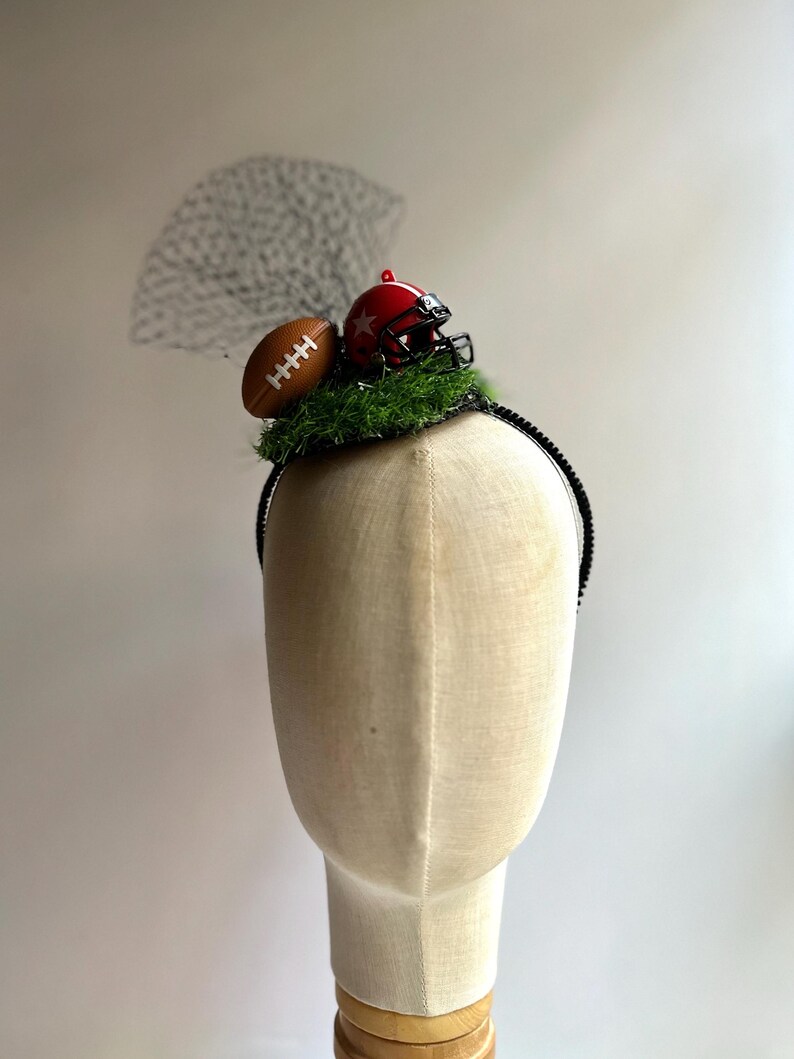 Football Fascinator Headband – Game Day Helmet & Veil Headpiece - Etsy