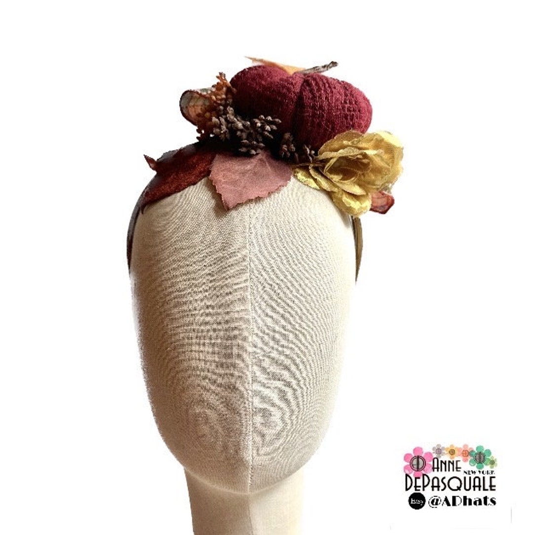 Fall Fascinator Headband Pumpkin Headband Autumn - Etsy
