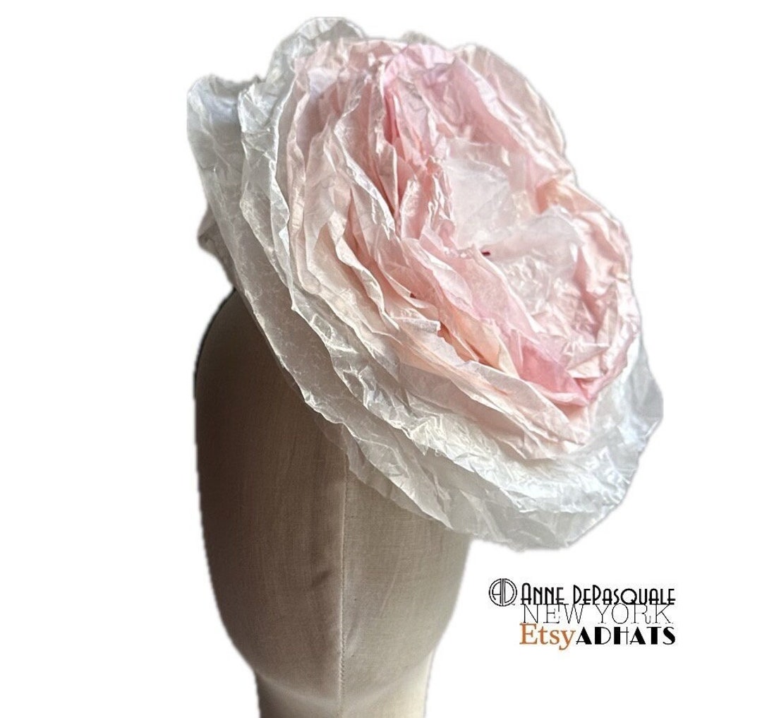 Large Rose Pink Fascinator Headwear for Derby, Wedding, Garden Lunch - Etsy