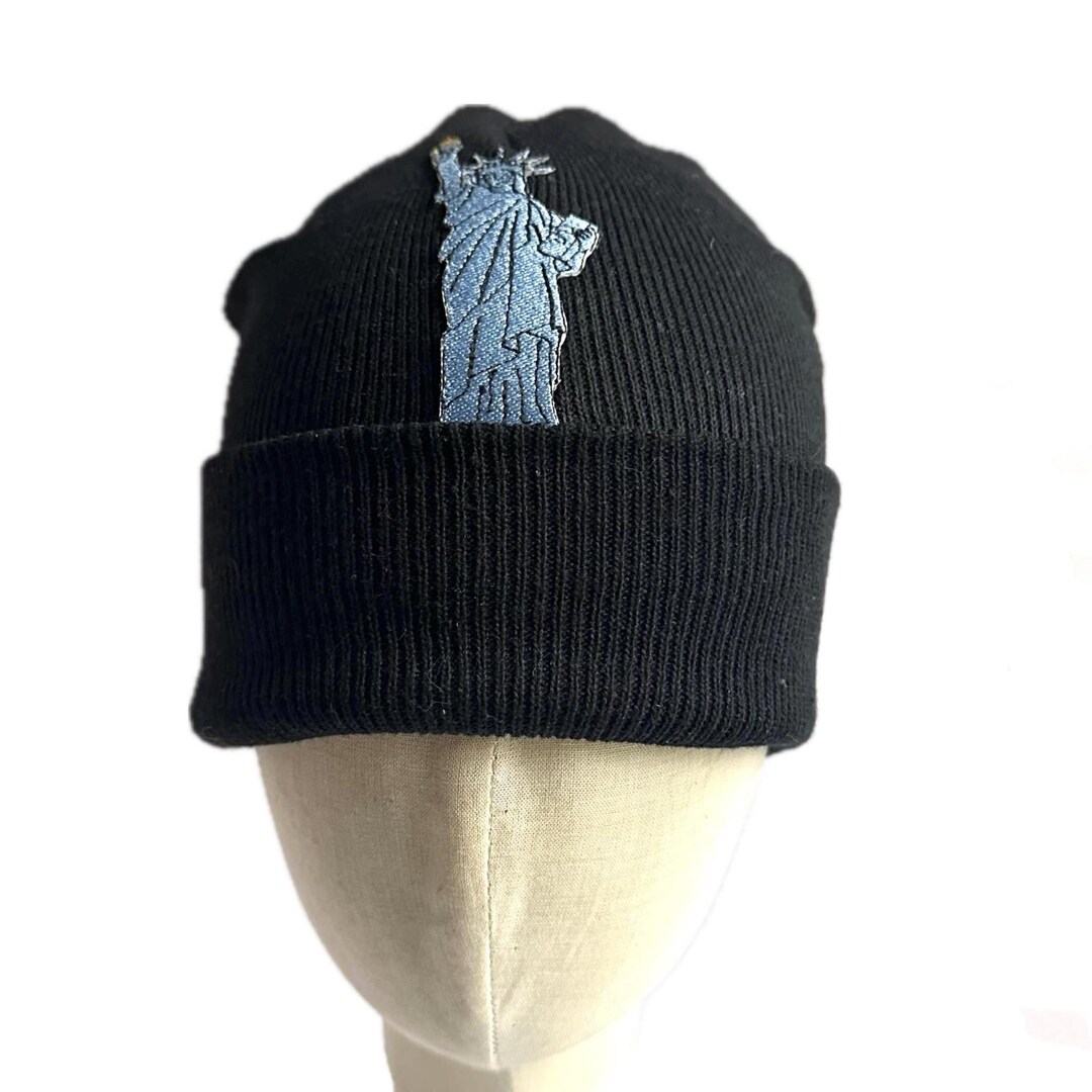 Statue of Liberty Beanie Hat, NY Hats, Slouchy Hat, Unisex Hat With ...