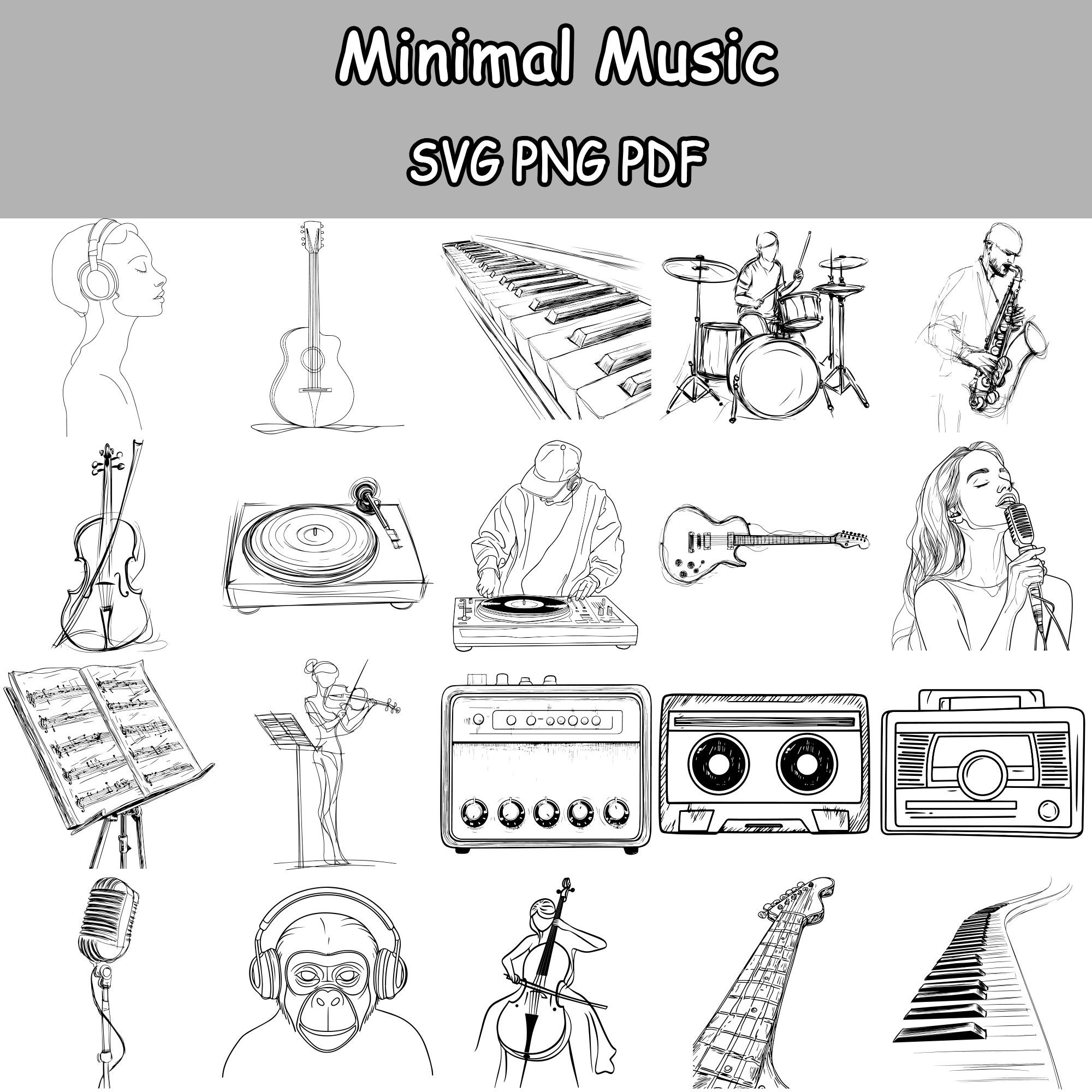 Mega SVG Bundle, 100 Minimal SVG Designs, SVG, Png, Pdf, Clipart-datei ...