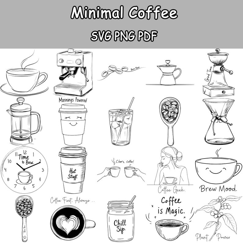 Mega SVG Bundle, 100 Minimal SVG Designs, SVG, Png, Pdf, Clipart-datei ...