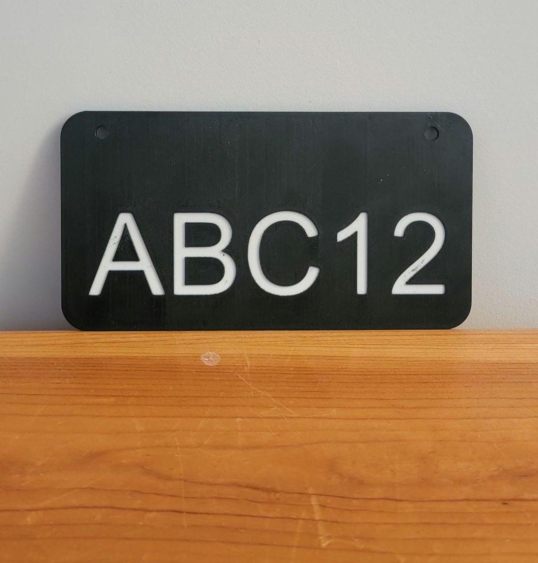 Durable 7.5" X 4" Custom ATV/UTV License Plate – 1/4" Thick Plastic ...