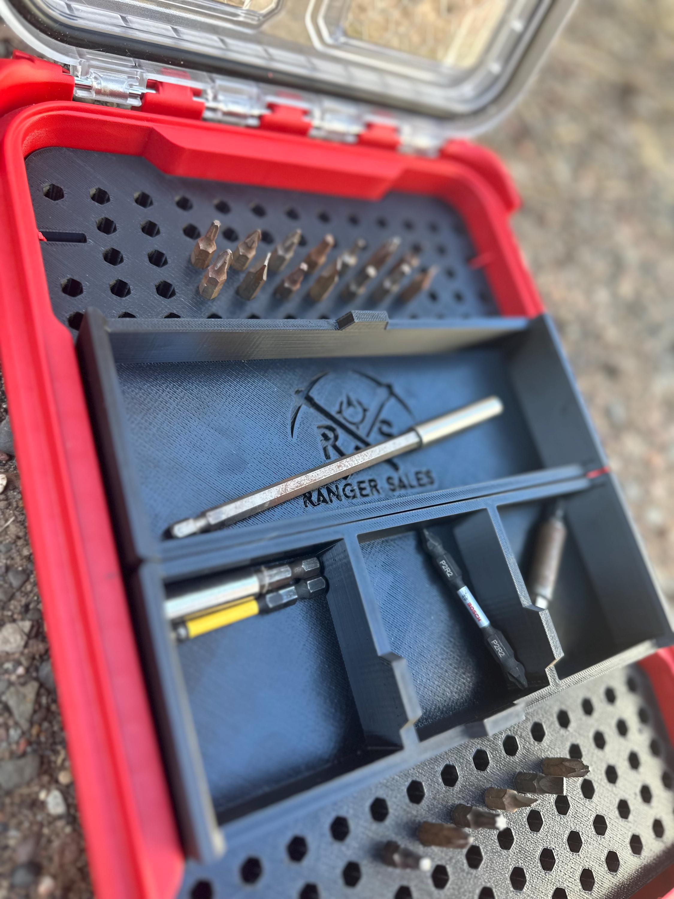 Milwaukee Packout Bit Organizer Insert: Custom 140-bit Storage (48-22 ...