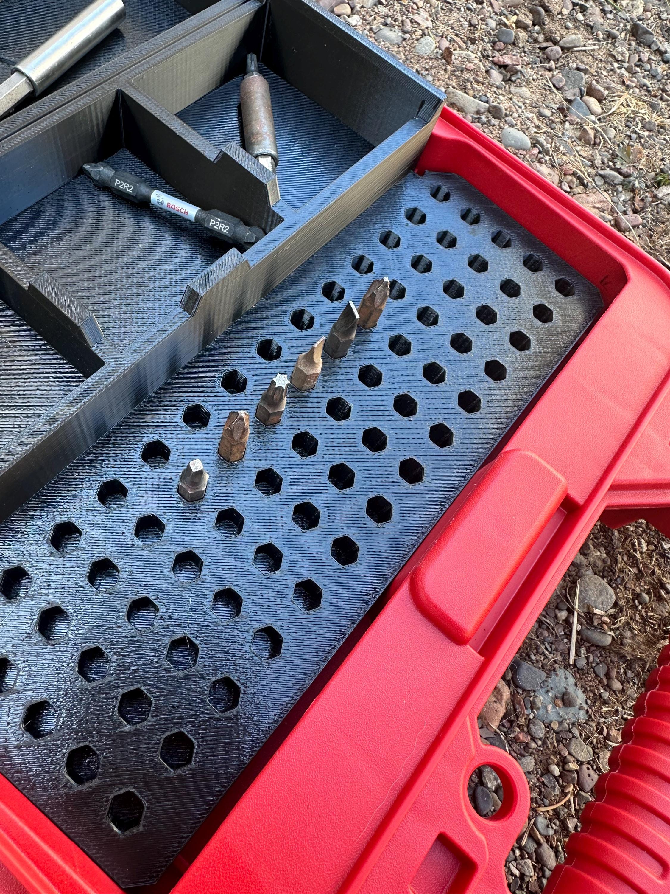 Milwaukee Packout Bit Organizer Insert: Custom 140-bit Storage (48-22 ...