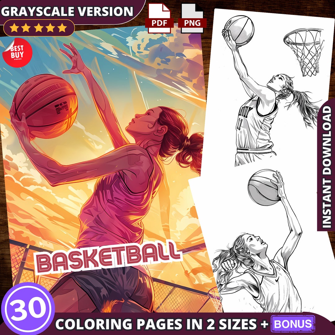 Basketball Sport Coloring Pages for That Girl, Basketball Girls Players ...