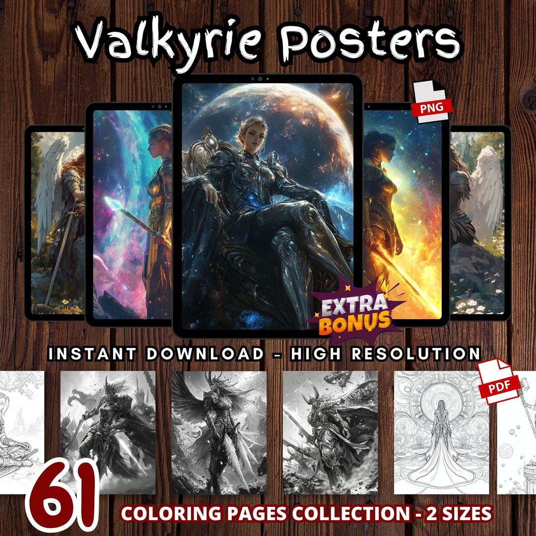 Valkyrie Coloring Pages, Beautiful Posters for Coloring, Best for Kids ...