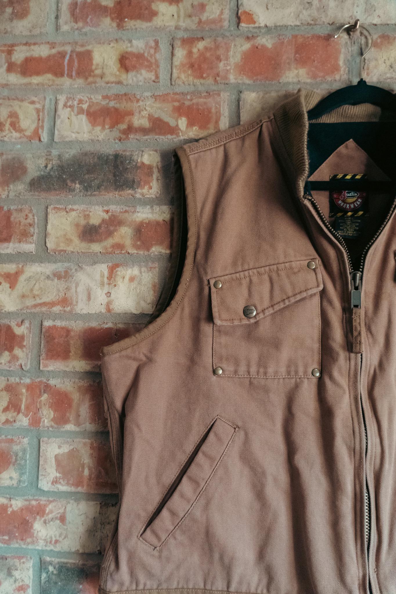 Vintage Original Justin Work Wear Canvas Vest Size L - Etsy