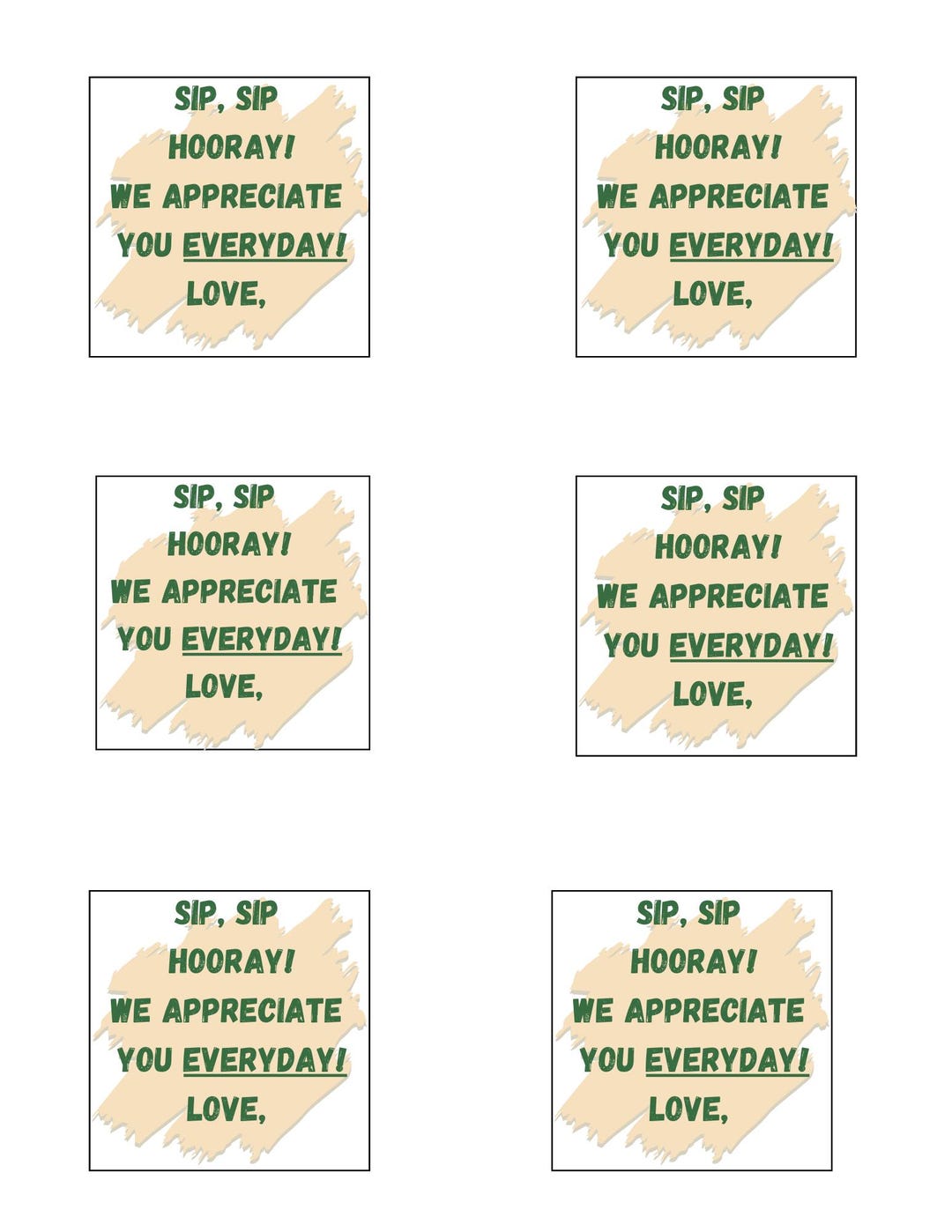 Teacher Appreciation Drink Tags - Etsy