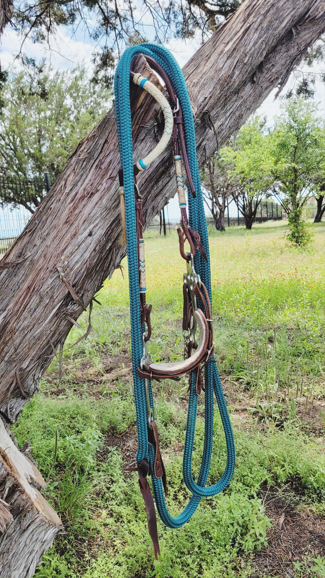 Heavy Dark Teal Split Reins - Etsy