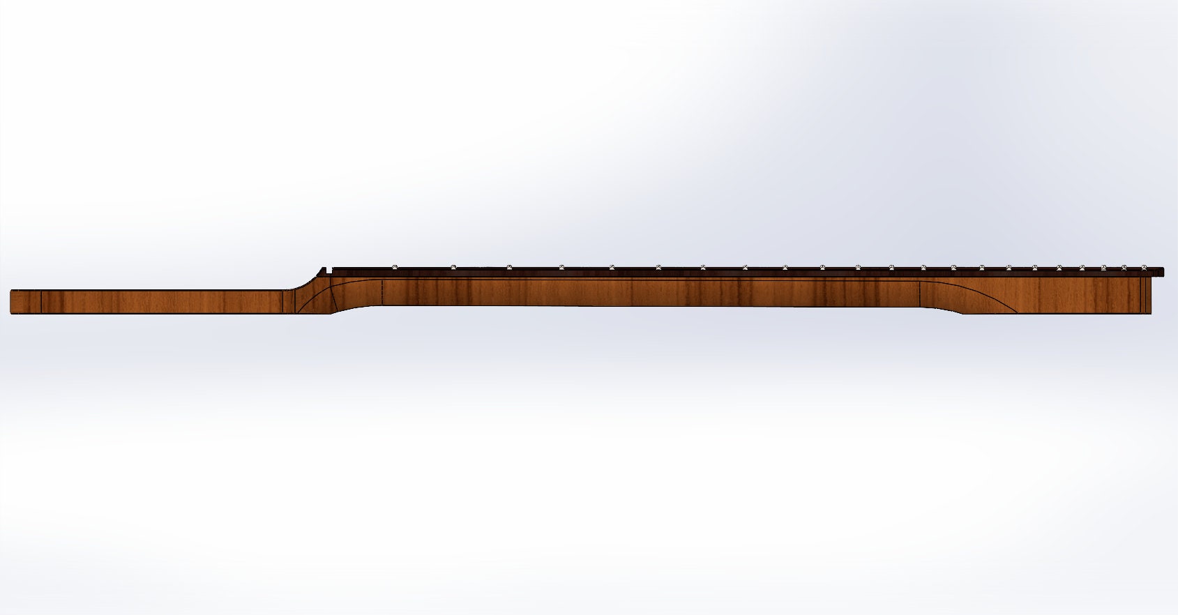 Stratocaster 22 Fret Guitar Neck 3D Model Files STEP STL IGES - Etsy