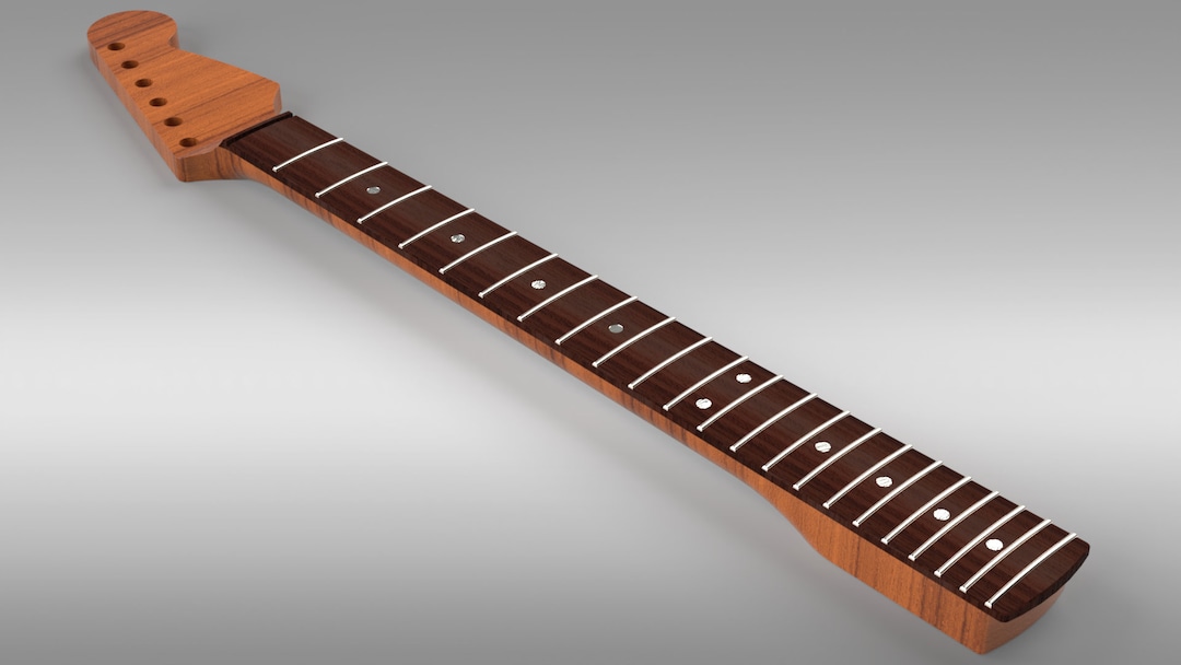 Stratocaster 22 Fret Guitar Neck 3D Model Files STEP STL IGES - Etsy