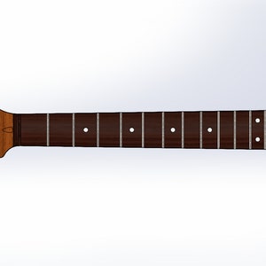 Stratocaster 22 Fret Guitar Neck 3D Model Files STEP STL IGES - Etsy