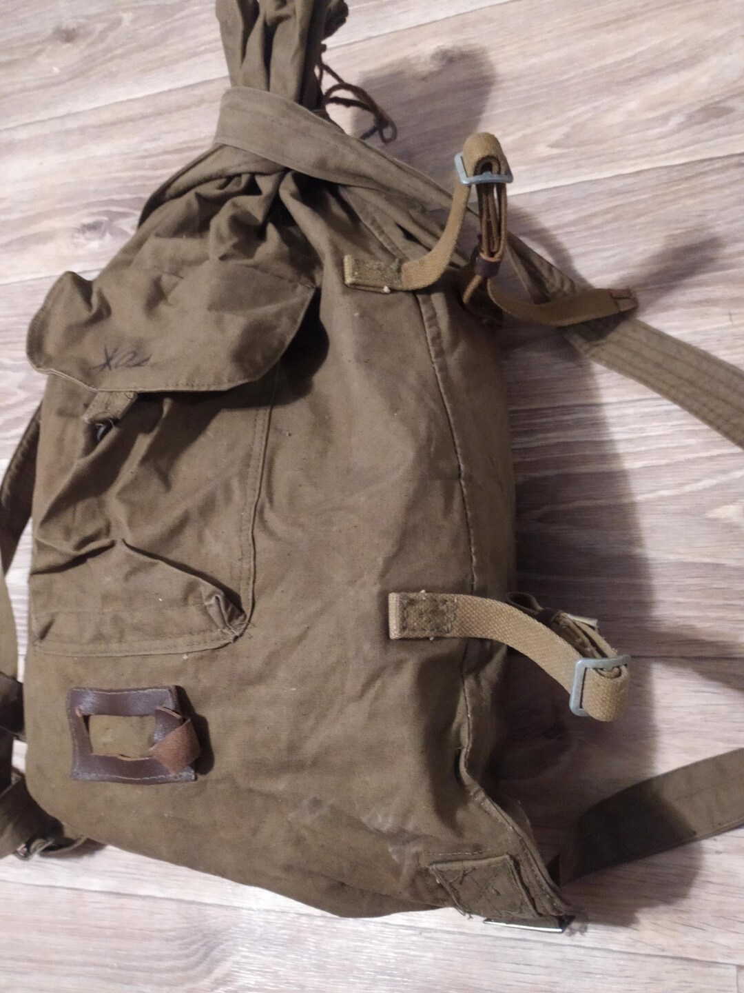 Vintage Soviet Backpack Duffel Bag Tourist Camping Time USSR Original ...