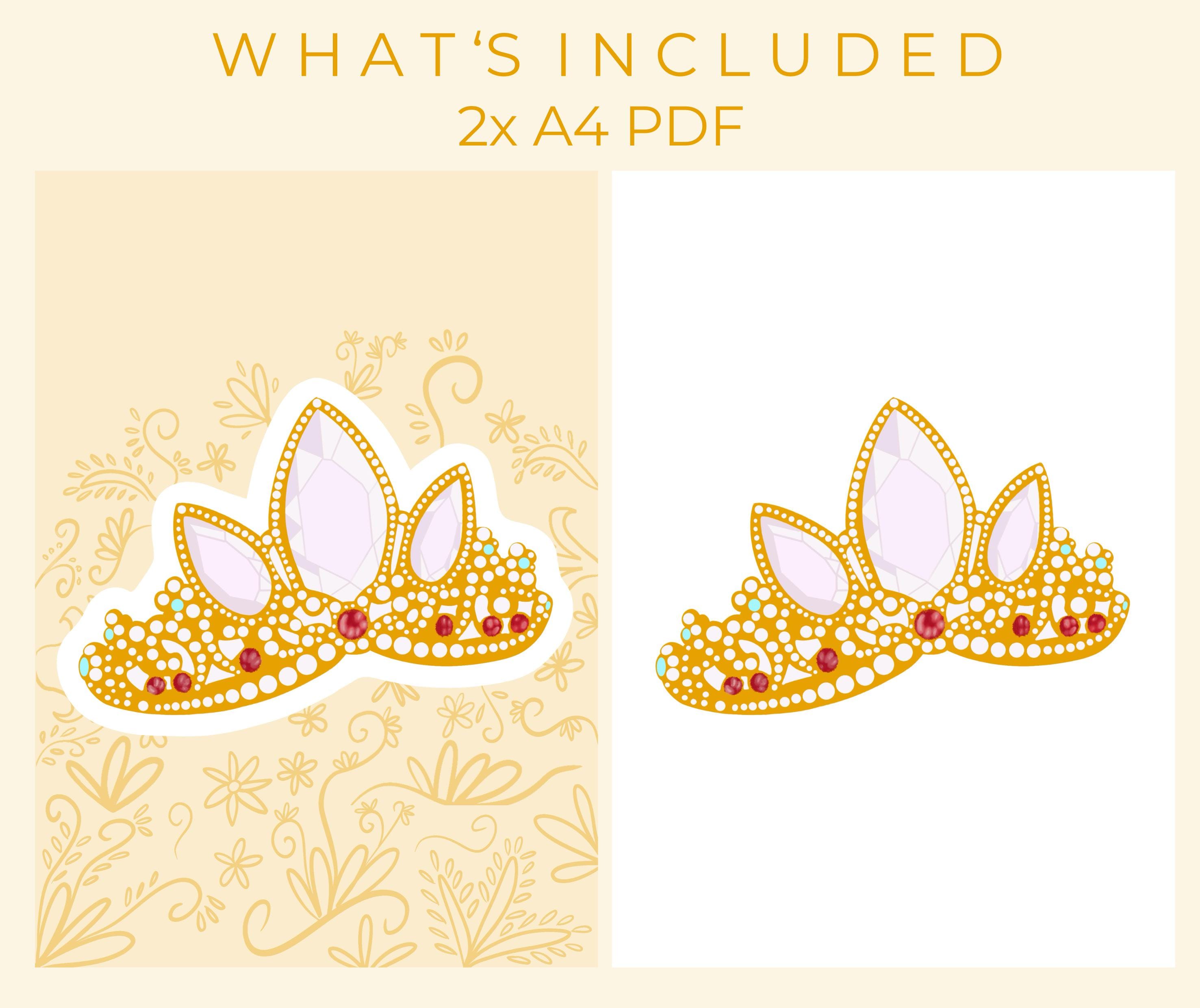 Rapunzel Crown, Tangled, Digital Sticker, PNG, PDF. SVG - Etsy