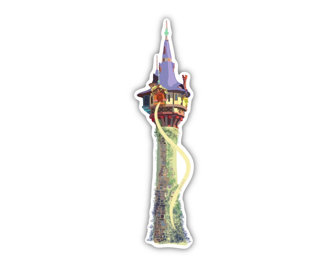 Rapunzel Tower, Tangled, Digital Sticker, PNG, PDF, SVG - Etsy