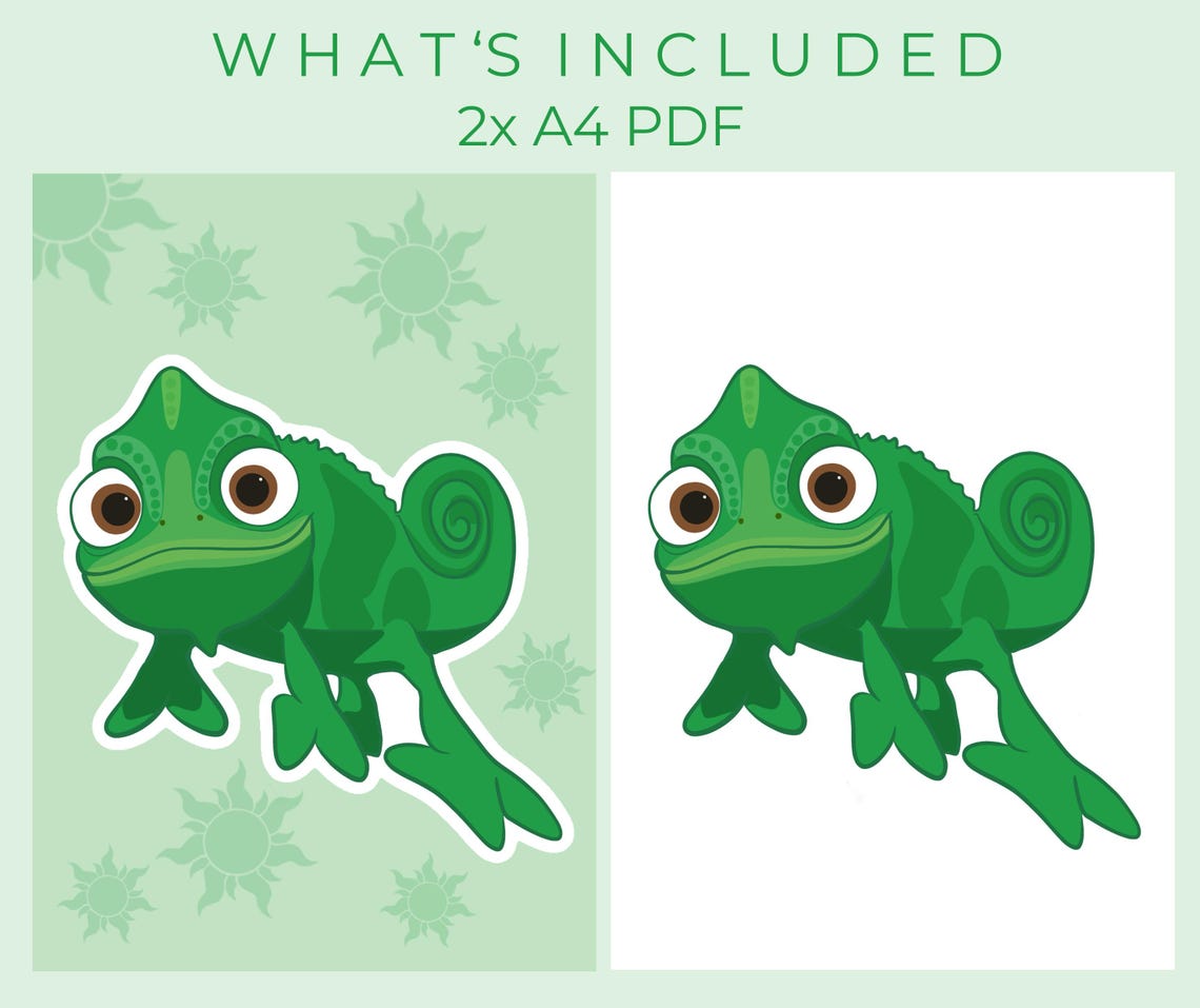 Pascal, Tangled, Digital Sticker, PNG, PDF, SVG - Etsy