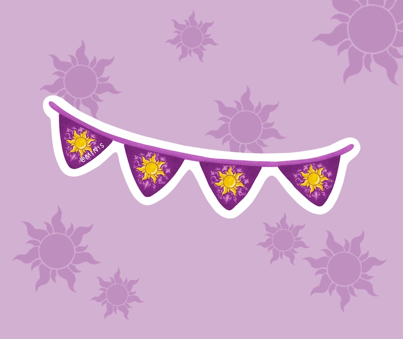 Tangled Banner, Rapunzel, Digital Sticker, PNG, PDF, SVG - Etsy