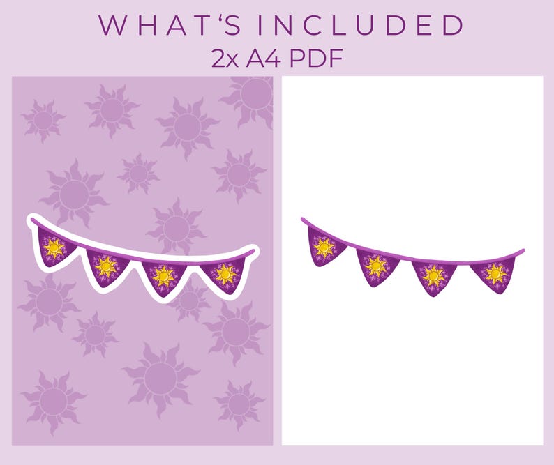 Tangled Banner, Rapunzel, Digital Sticker, PNG, PDF, SVG - Etsy