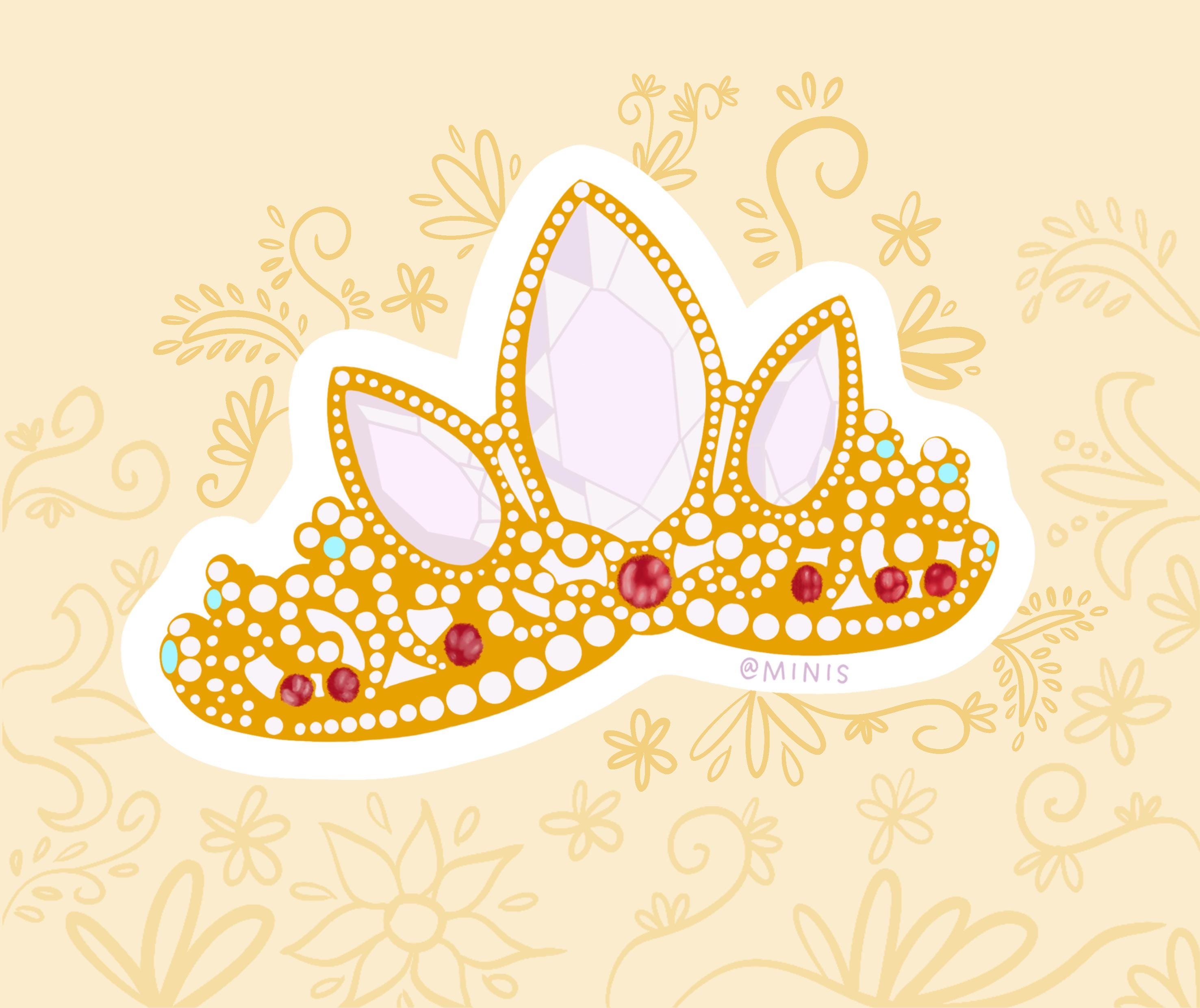 Rapunzel Crown, Tangled, Digital Sticker, PNG, PDF. SVG - Etsy