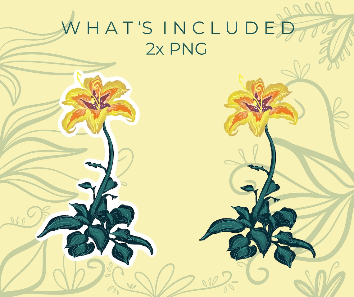 Tangled Flower, Digital Sticker, PNG, PDF, SVG - Etsy