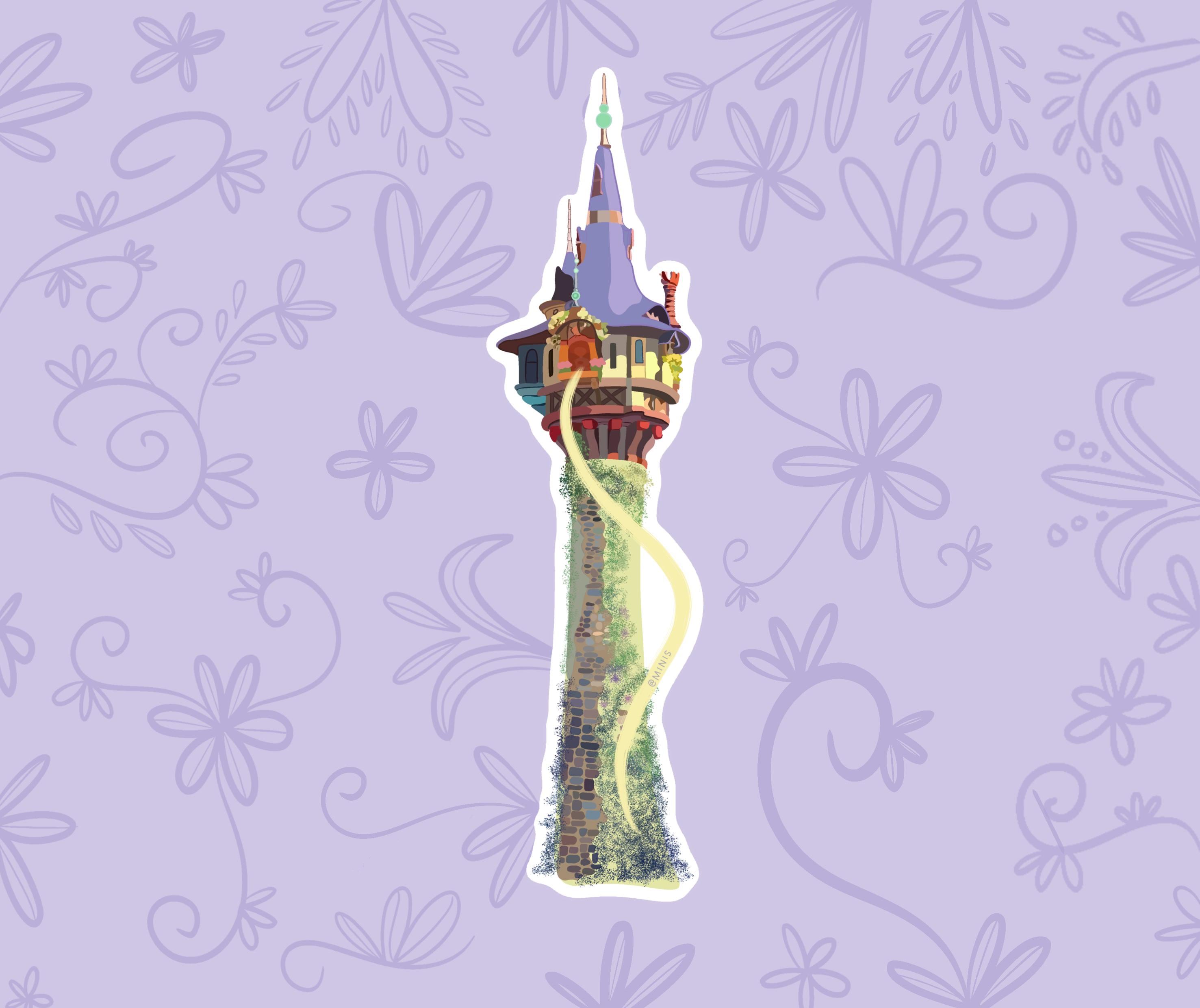 Rapunzel Tower, Tangled, Digital Sticker, PNG, PDF, SVG - Etsy