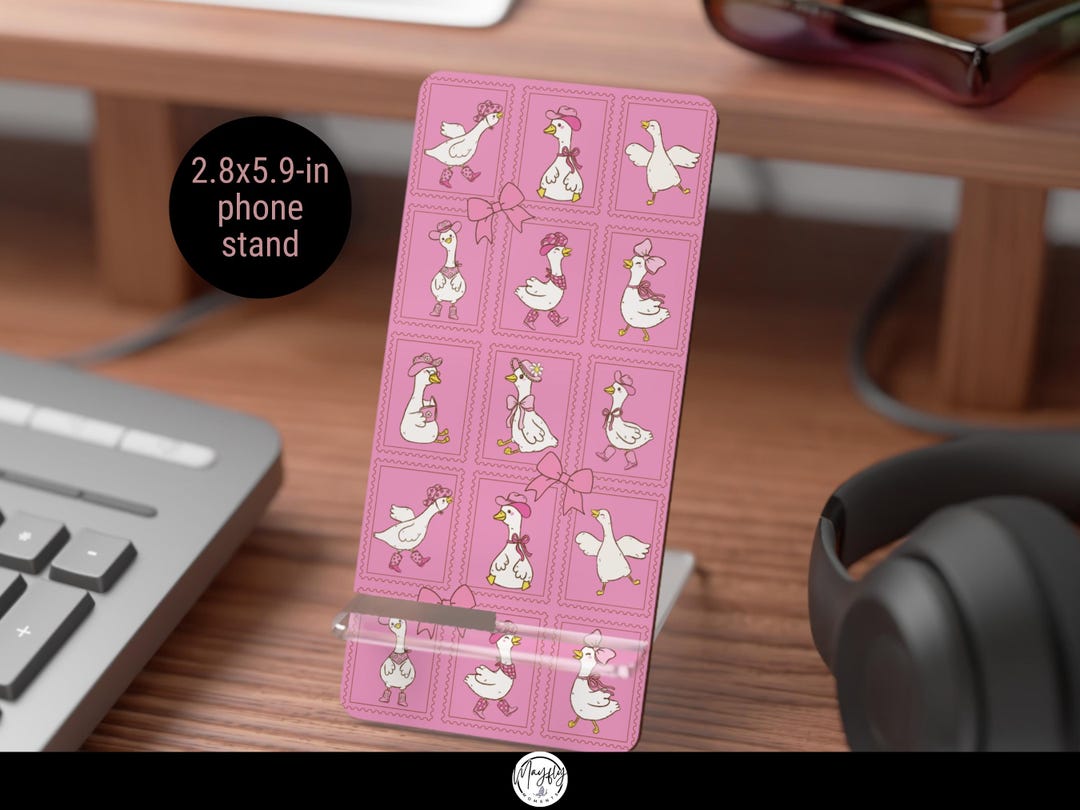 Pink Goose Parade Phone Stand, Coquette Desk Organizer Gift - Etsy