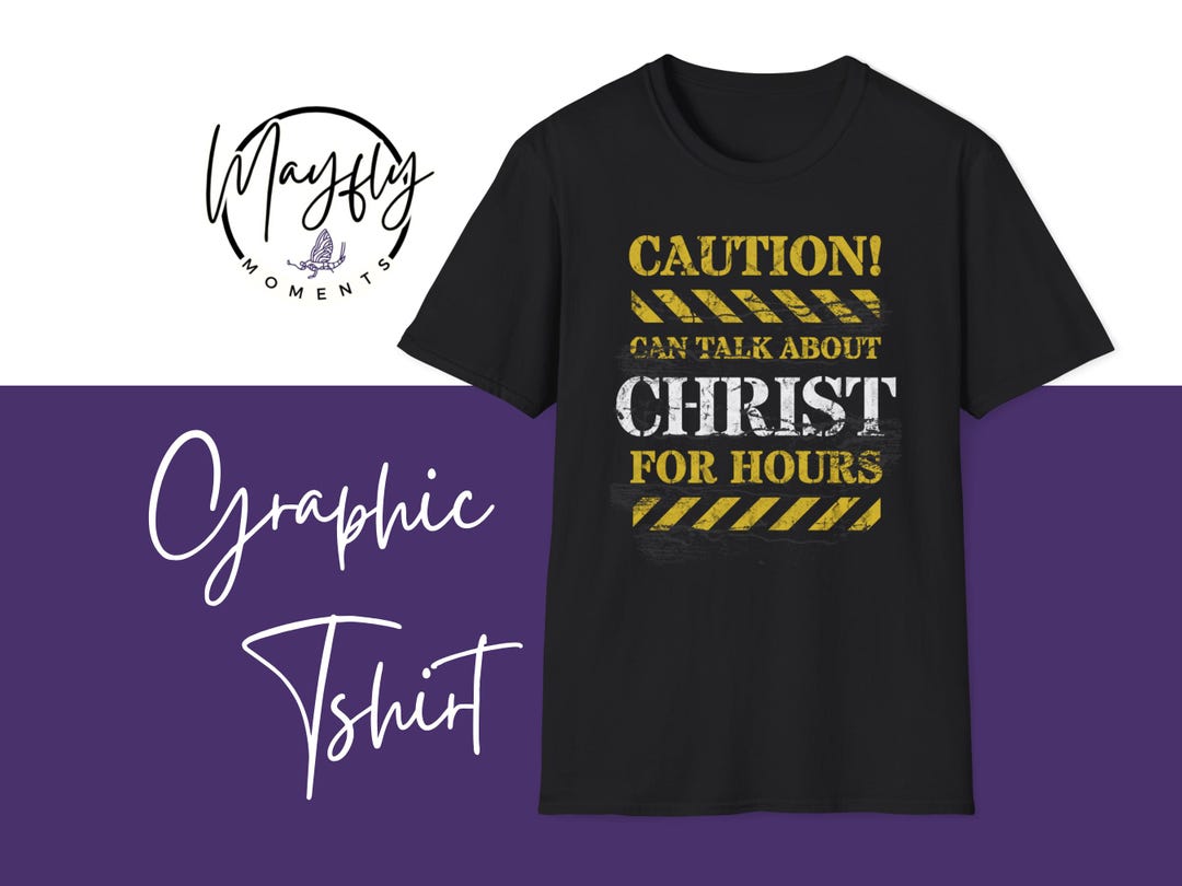 Traffic Warning Sign Unisex Softstyle T-shirt, Christian Quote Graphic ...