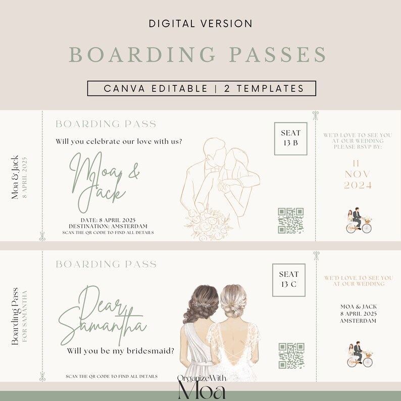 Boarding Pass Save the Date, Boarding Pass Wedding, Boarding Pass ...