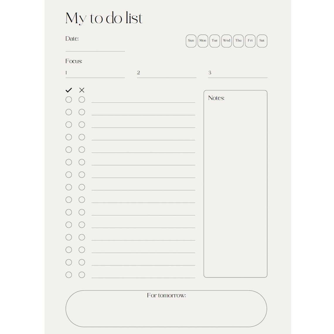 Daily to Do List Printable, Daily Task List Template PDF, Minimal Daily ...