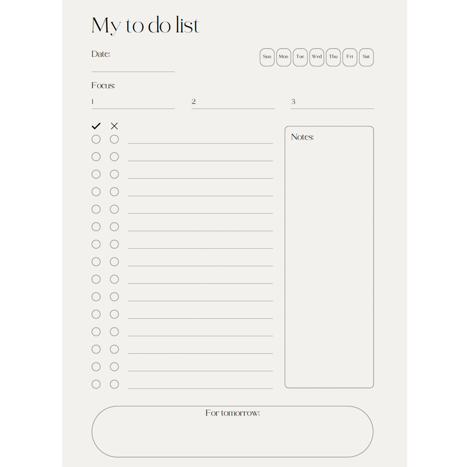 Daily to Do List Printable, Daily Task List Template PDF, Minimal Daily ...