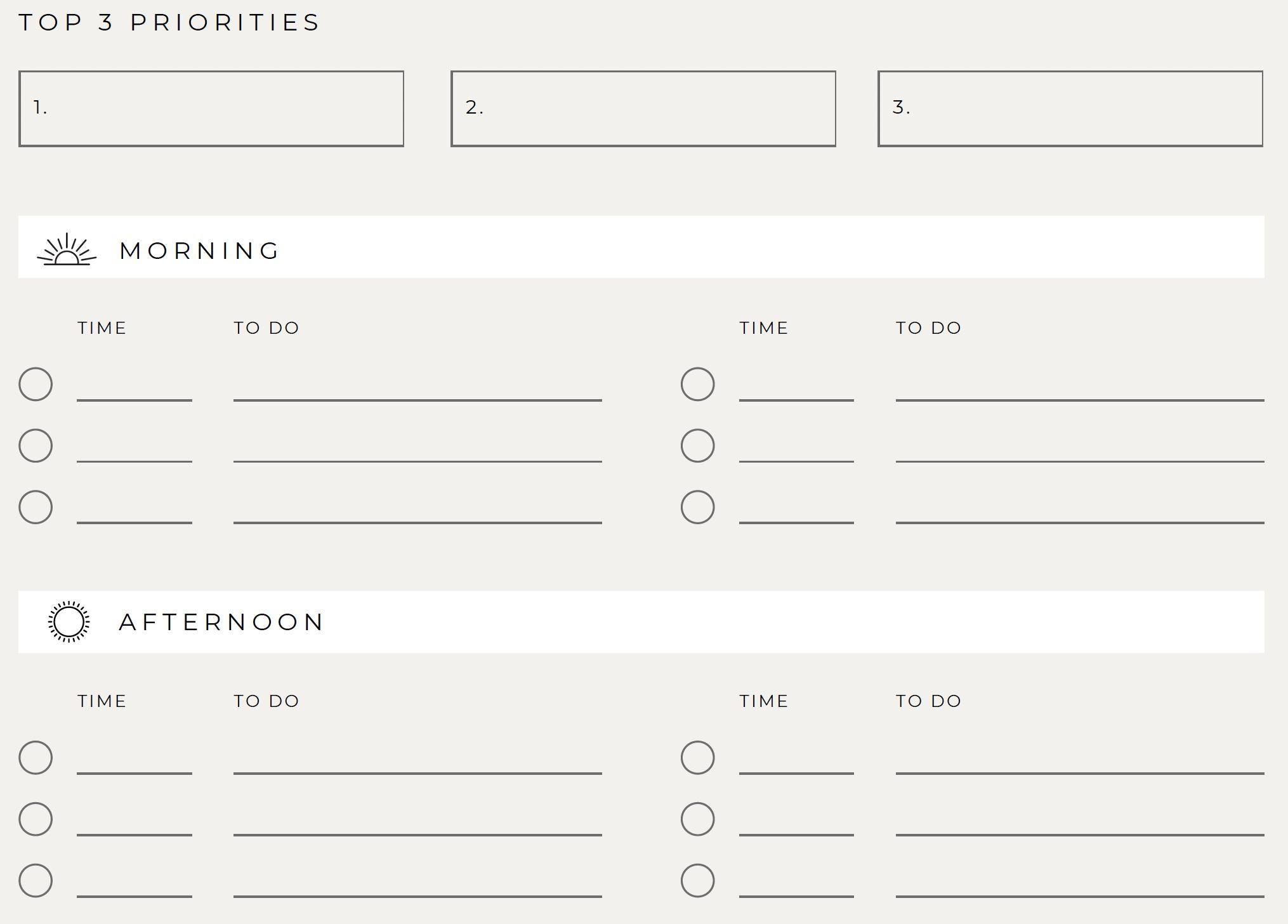 Daily to Do List Printable, Daily Task List Template PDF, Minimal Daily ...