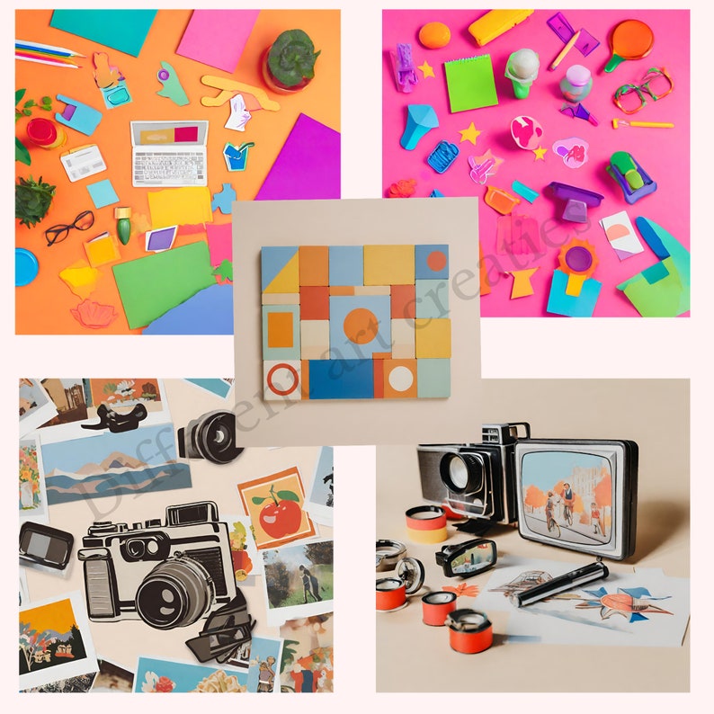 Different | Clipart | Photo Camera | Shapes | Pinky | Orange ...