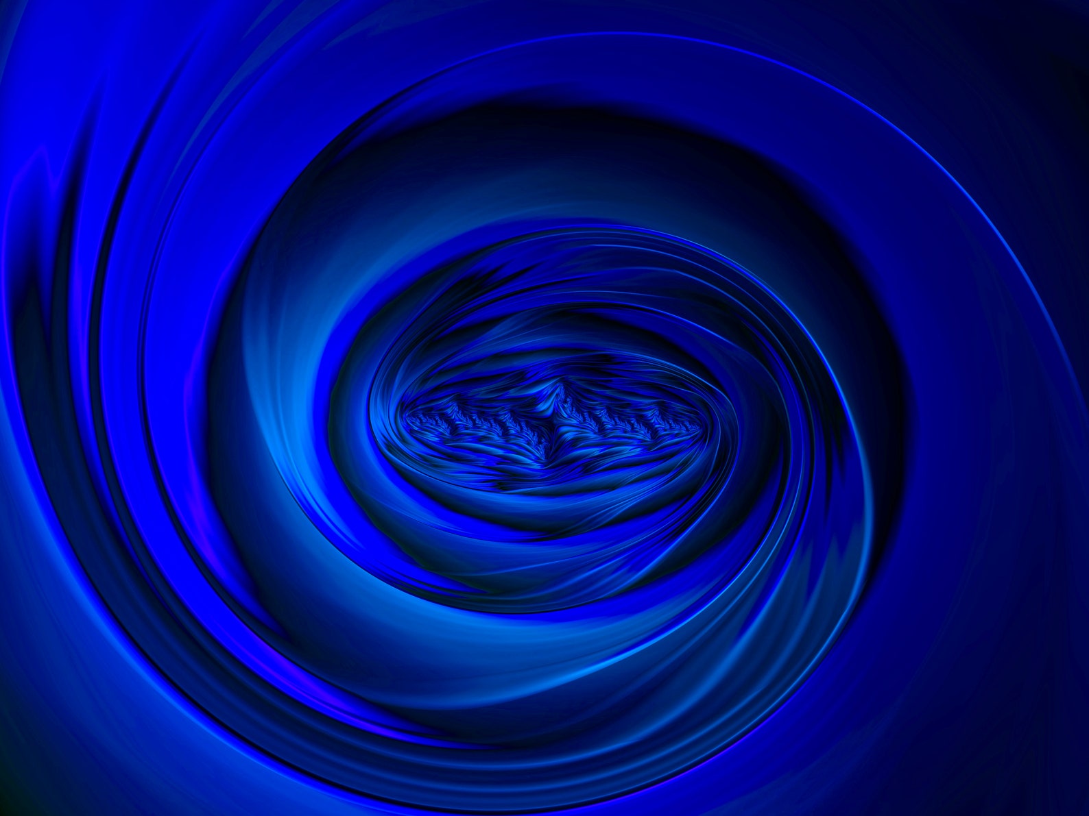 Indigo Rose Fibonacci Artwork -deep Blue Calming Fibonacci Spiral ...