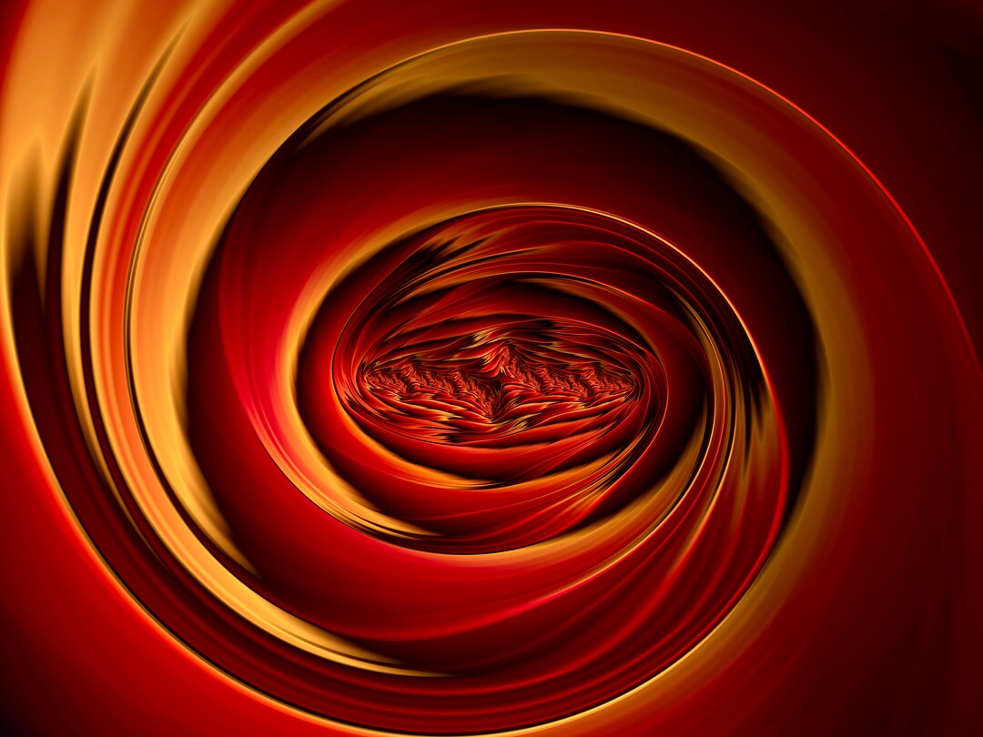 Red Rose Fibonacci #3 -elevate Your Space With This Rich,deep ...