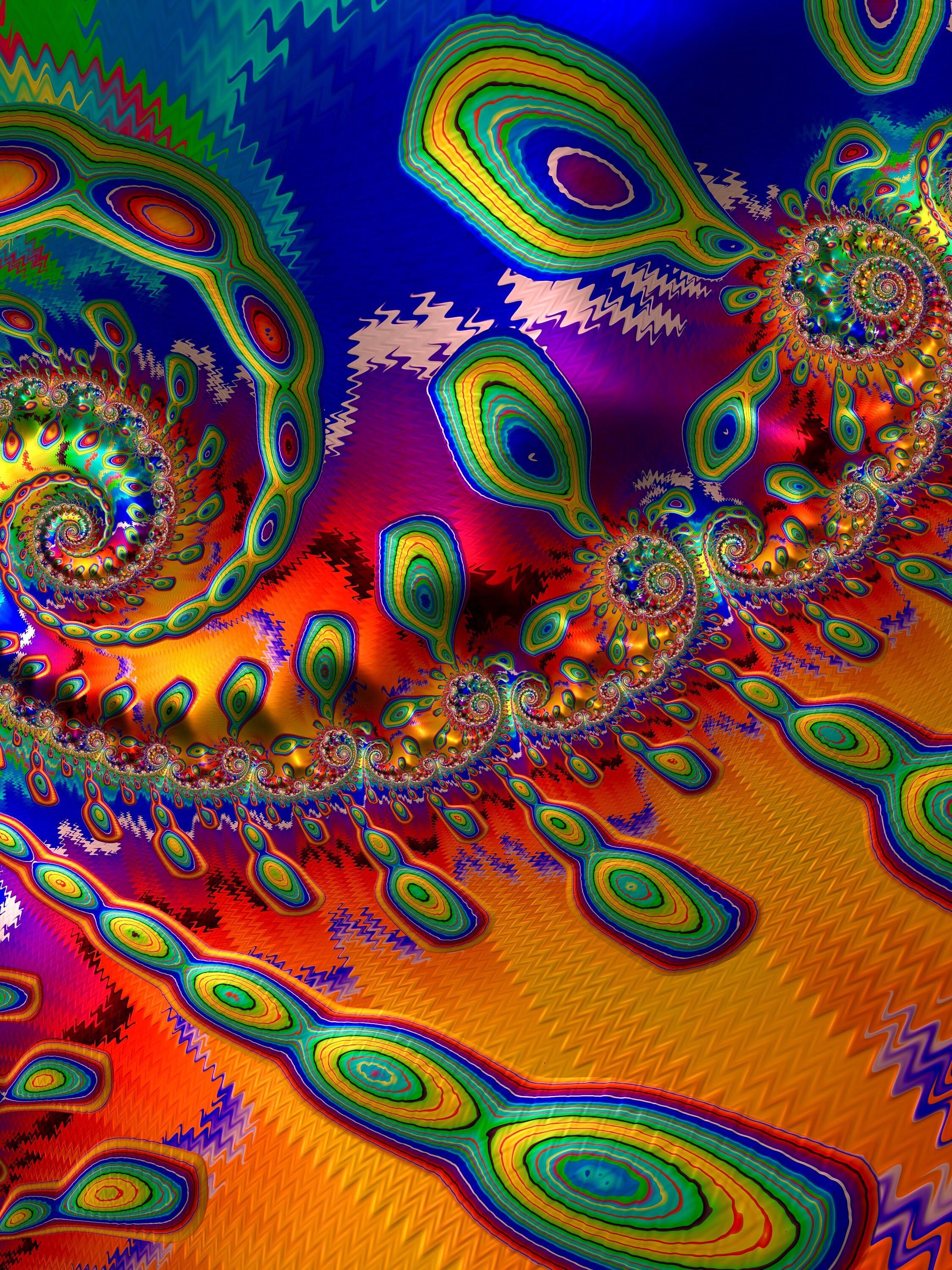 Rainbow Fibonacci Fractal #3 - Etsy