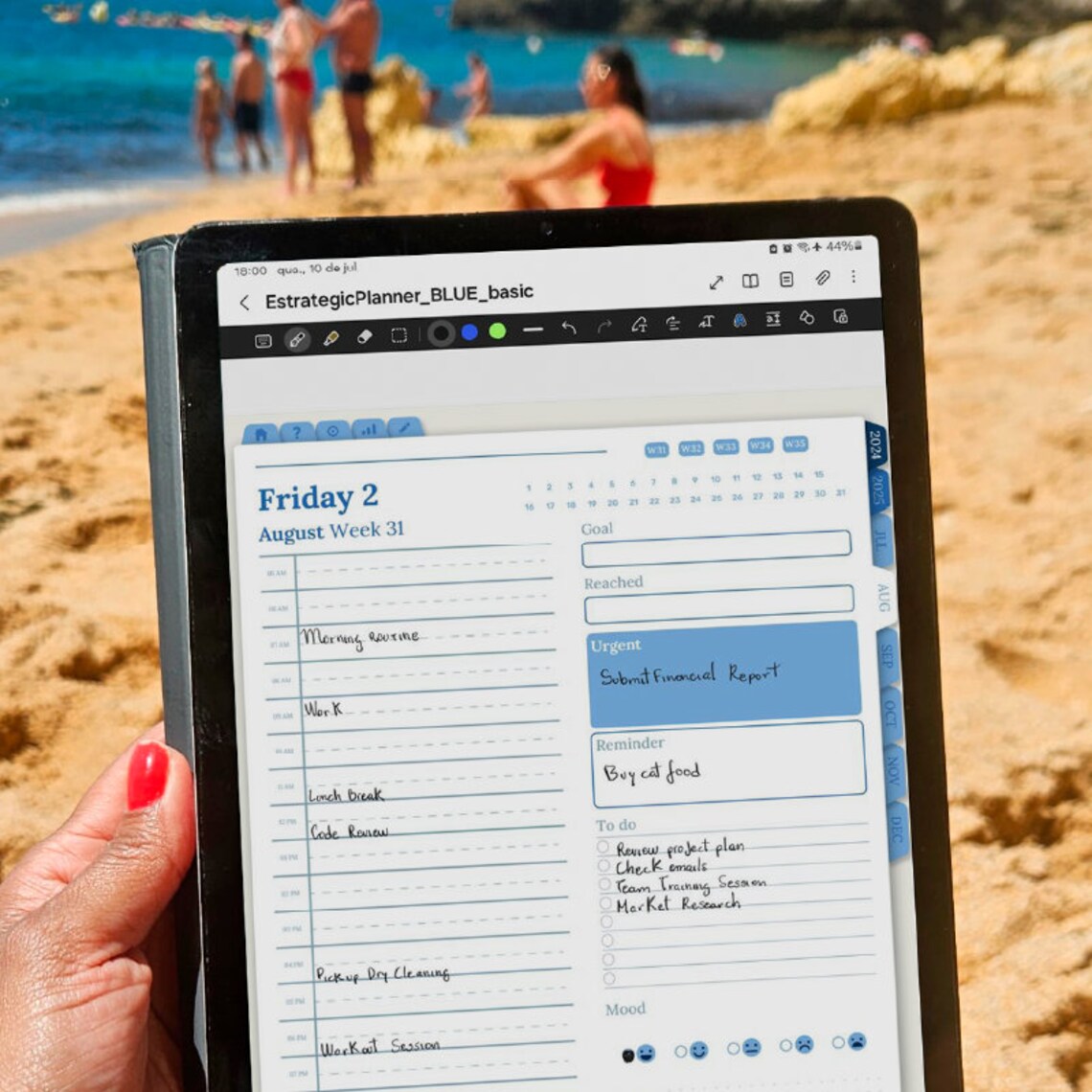 2024-2025 Perfect Digital Planner 18-month Calendar With Goal Setting ...